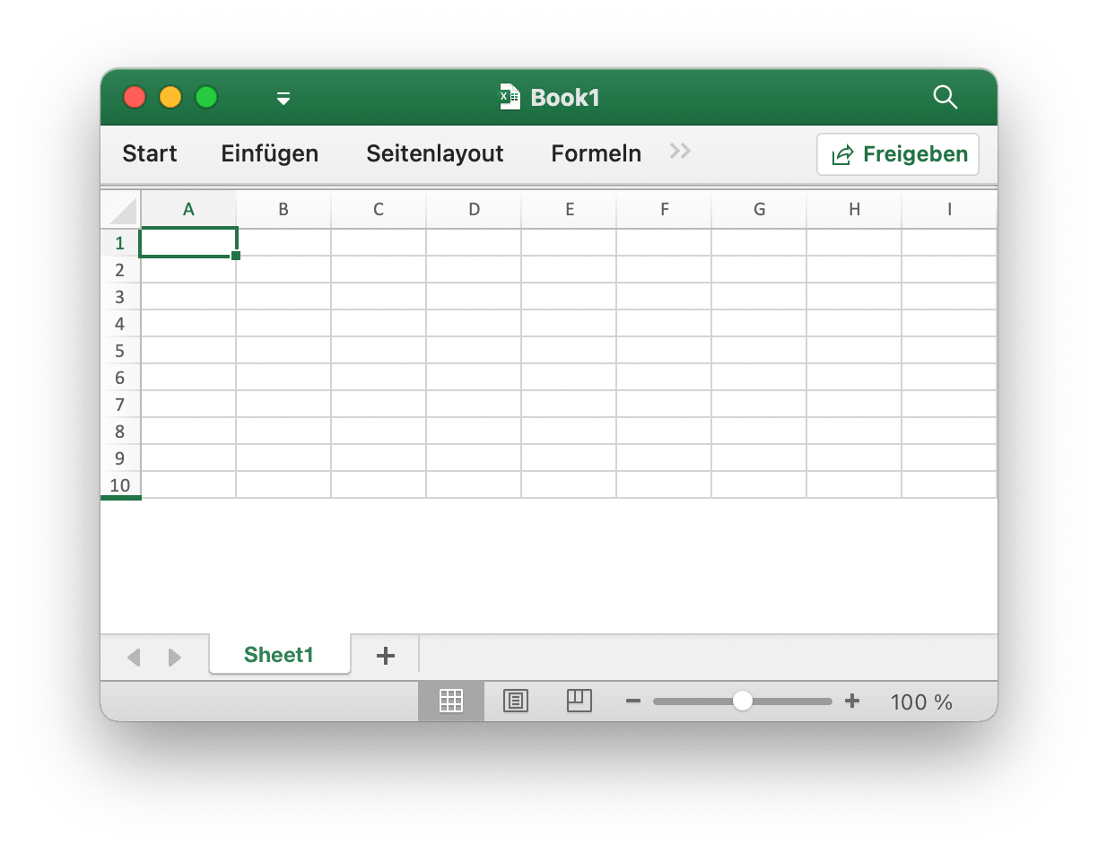 Arbeitsmappe · Excelize Dokument