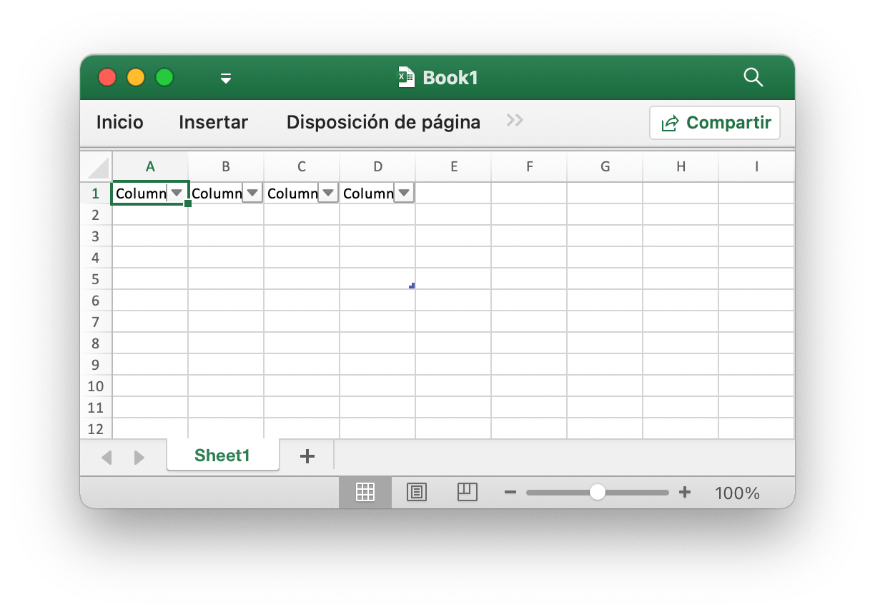 Utilidades · Excelize Documento