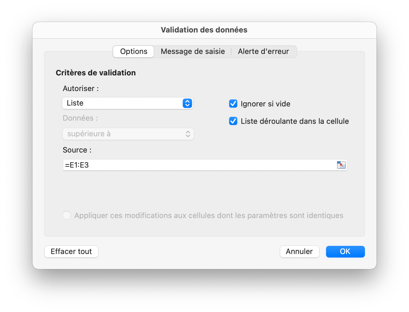 Données · Excelize Document